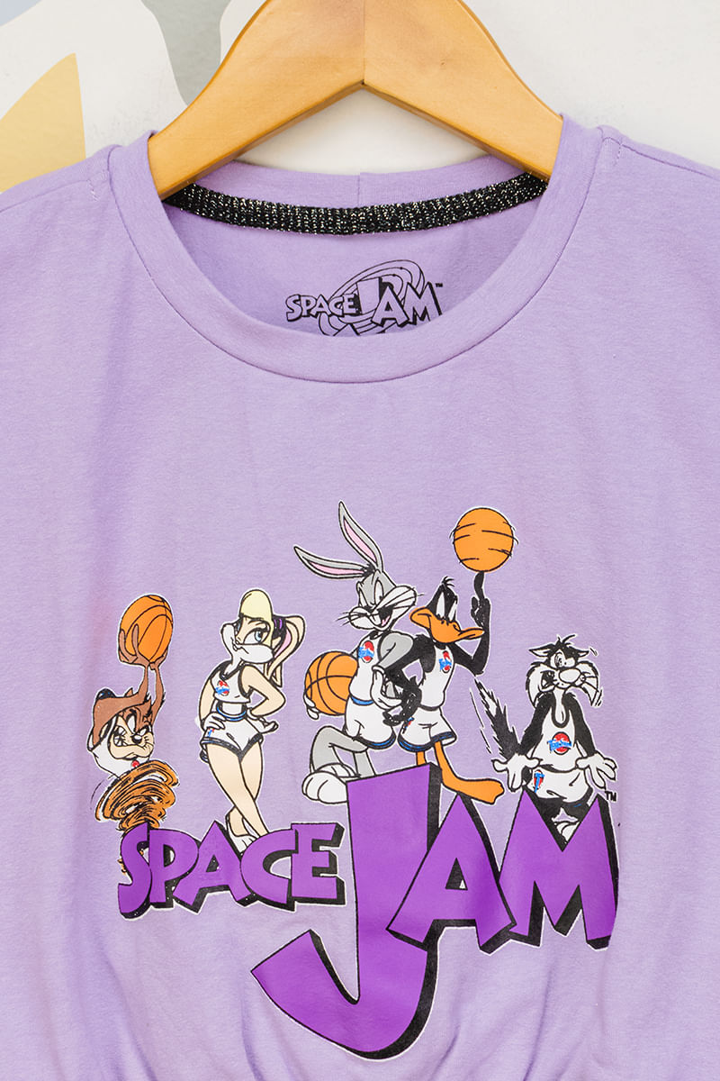 Cropped Juvenil Feminino Space Jam