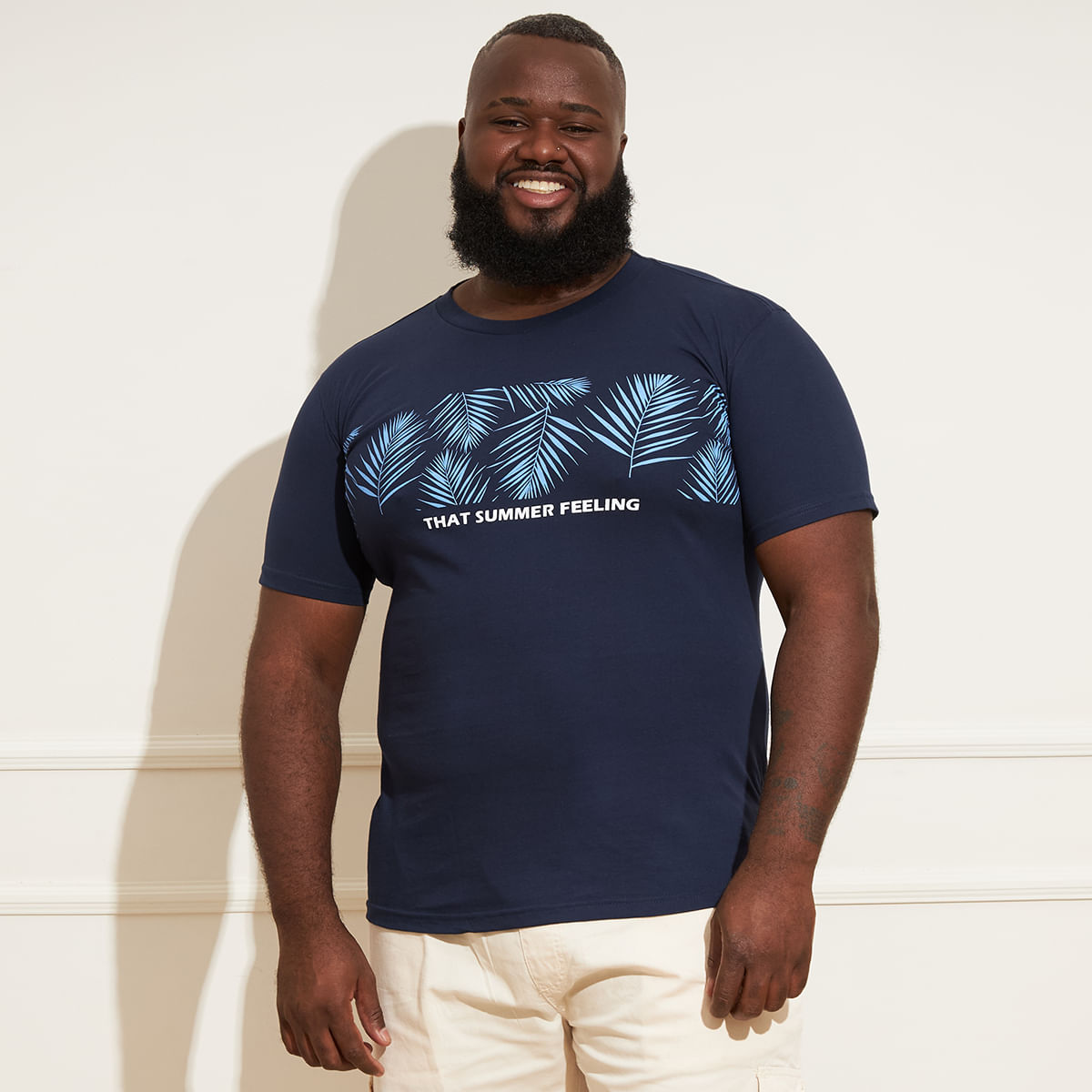 Camiseta Masculina Plus Size Basic Sou Summer Feeling